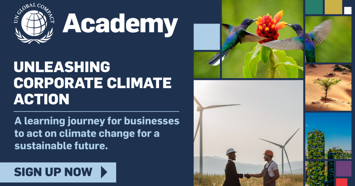 UN GLOBAL COMPACT ACADEMY: “Unleashing Corporate Climate Action” New ...