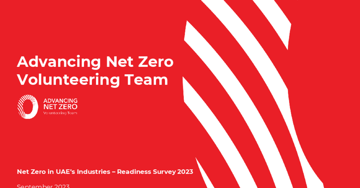 Net Zero in UAE's Industries: Readiness Survey 2023 | CCI FRANCE ...